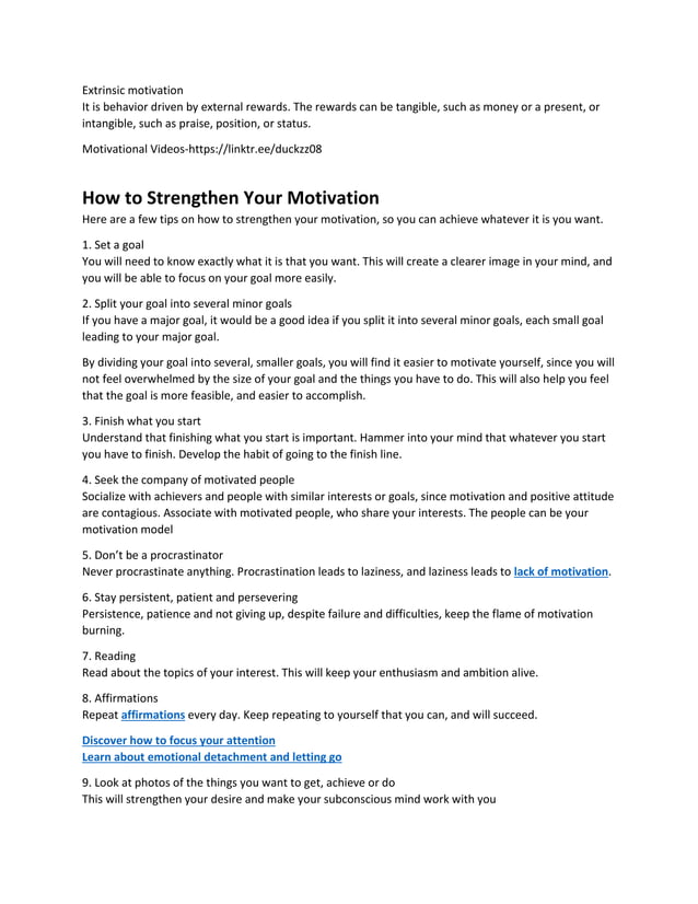 What is motivation | PDF