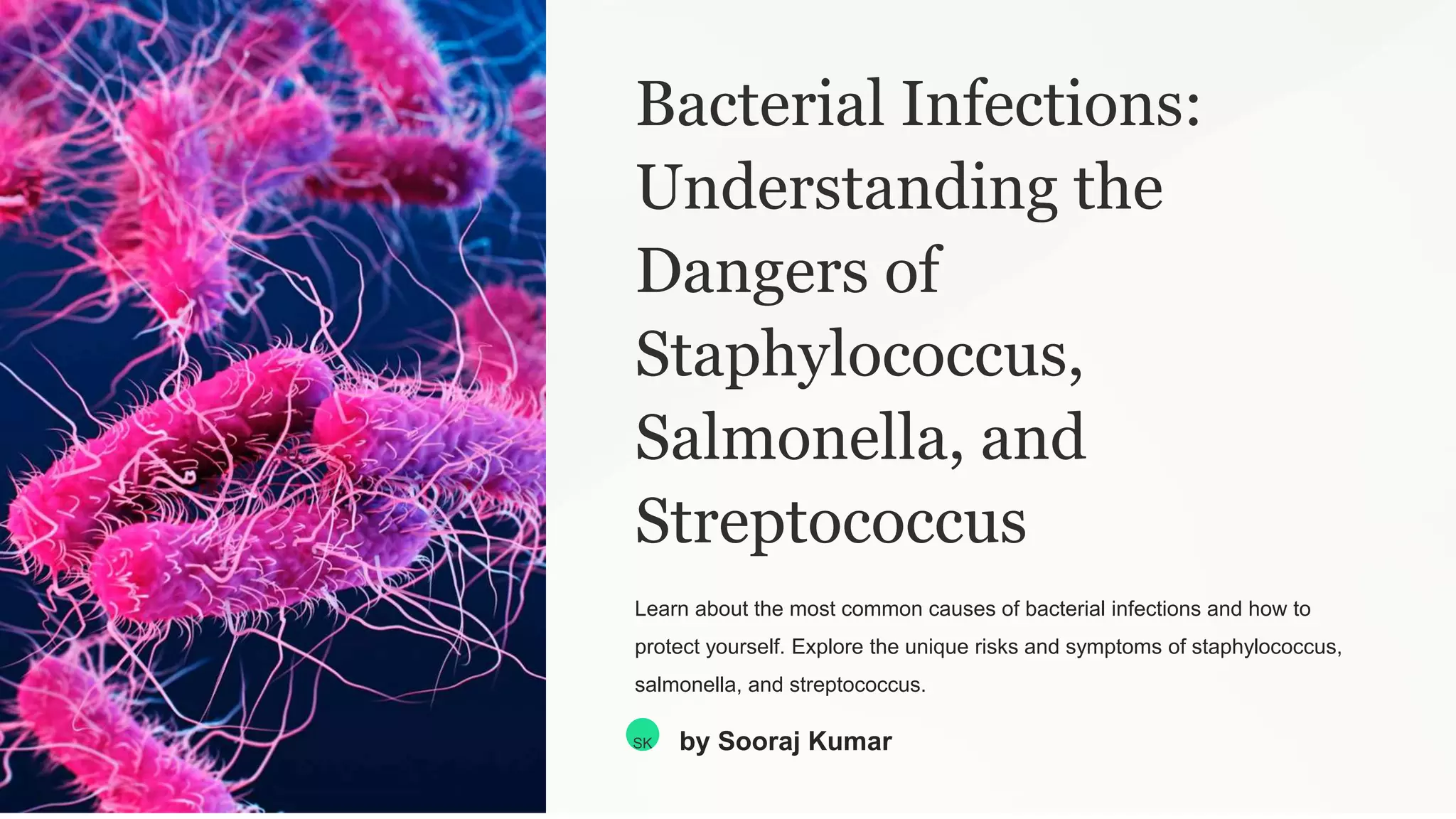 Bacterial infection staphylococcus streptococcus and salmonella | PPTX