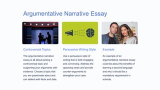 5 Popular Narrative Essay Types | PPTX