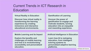 ICT related research topics in education | PPTX