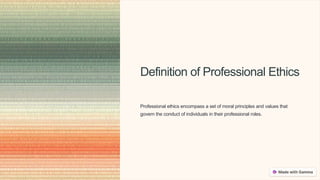 Professional Ethics | PPTX