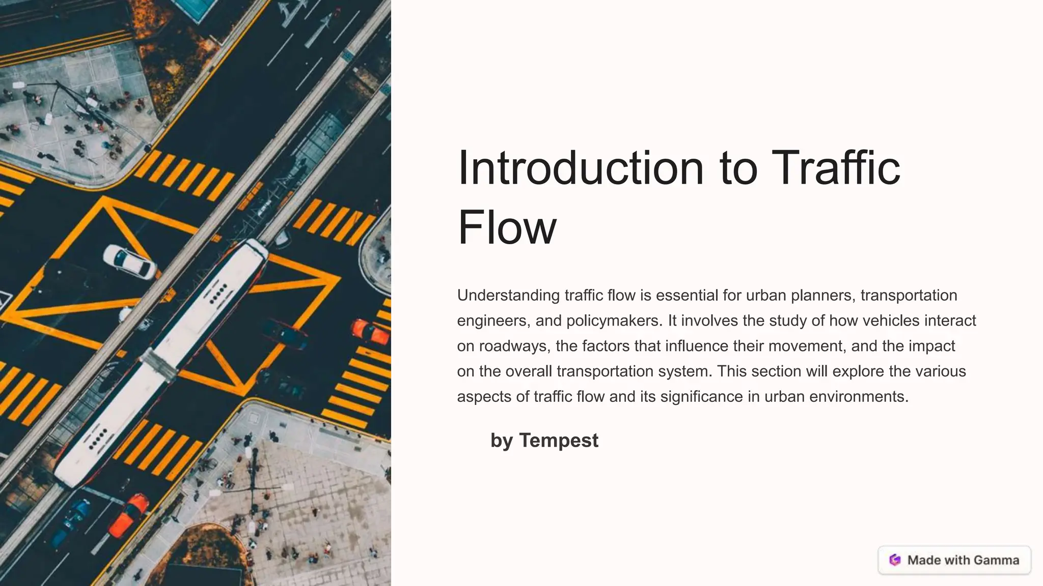 Introduction to Traffic Flow theory modelling | PPTX