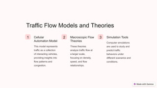 Introduction to Traffic Flow theory modelling | PPTX