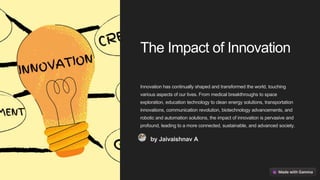 Innovation - examples Innovation Innovation | PPTX | Technology ...