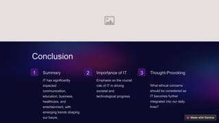 Exploring Information Technology The information technology (IT). | PPTX