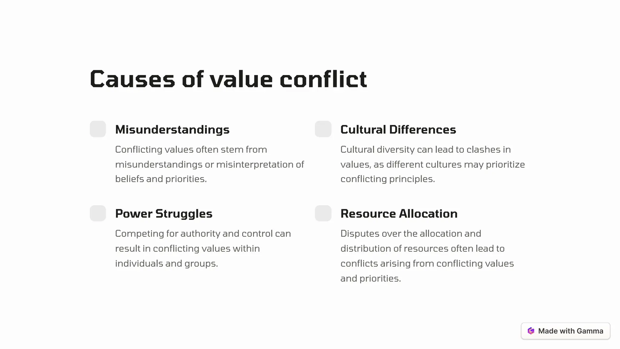Conflict of values (Types of value conflicts) | PDF