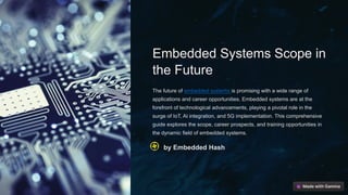 Embedded Systems Scope in the Future and Embedded systems course ...