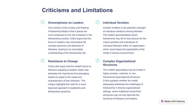 Curphy and roellig followership model, leadership. | PPTX