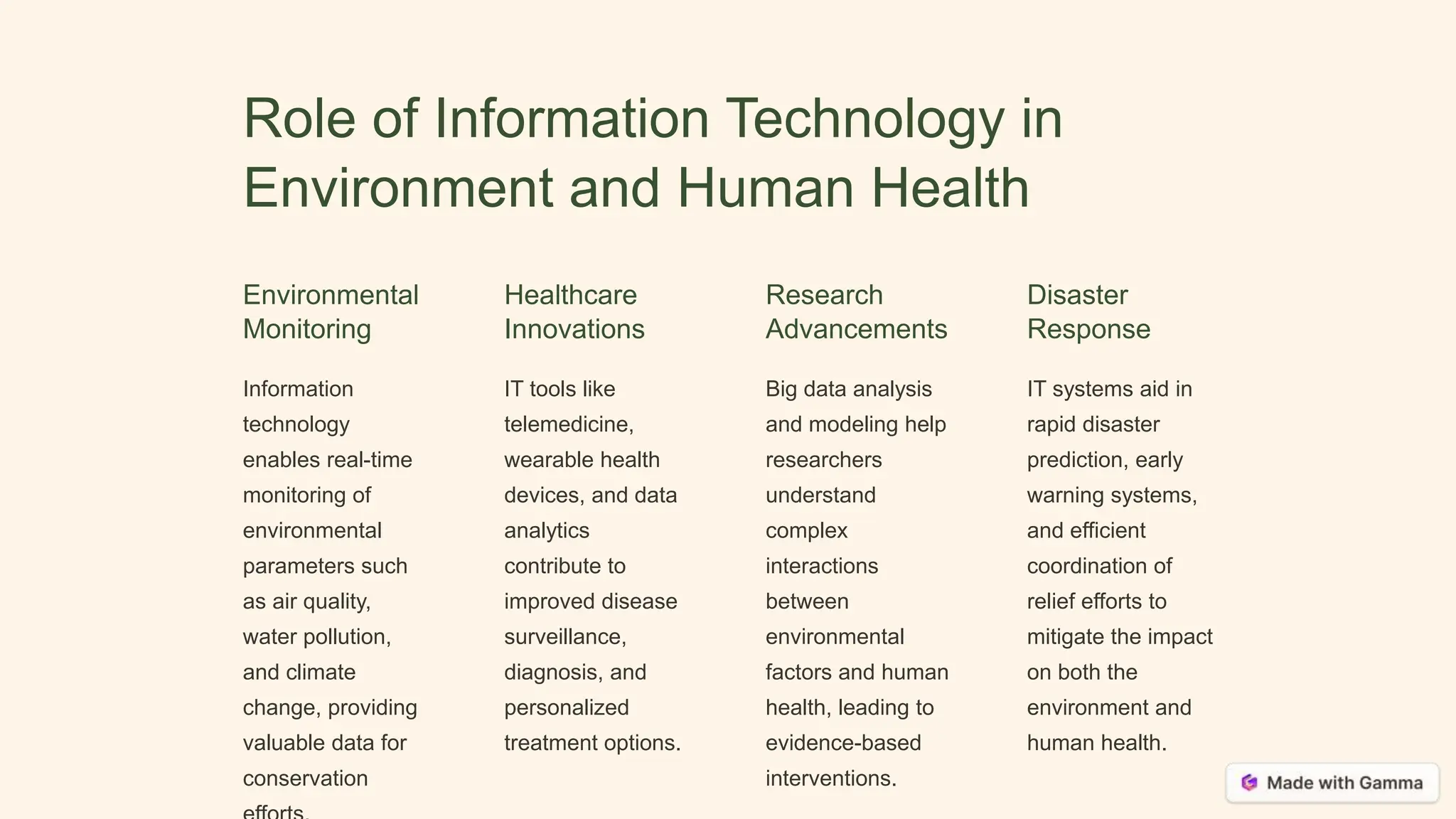 ppt on environmental science and human health | PPTX