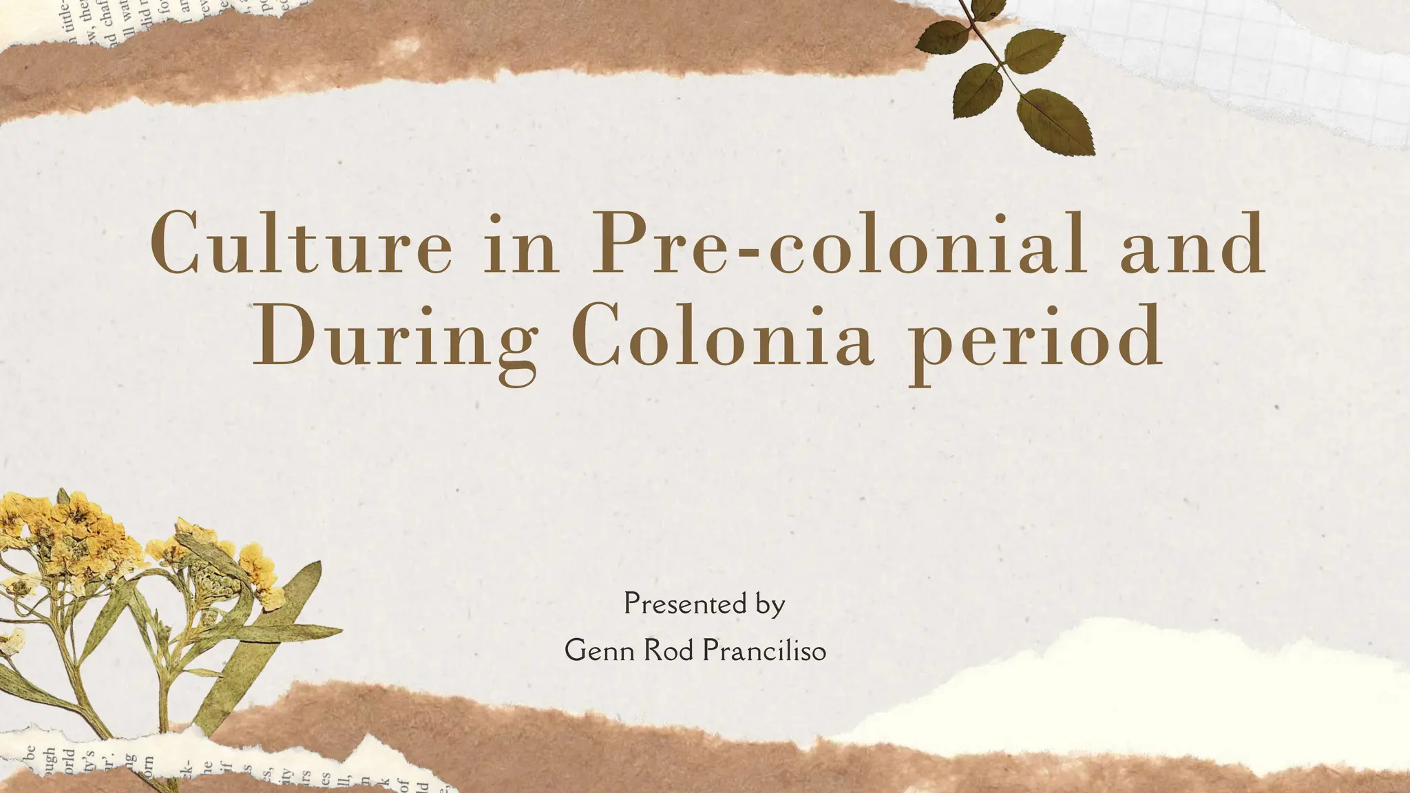 precolonial period and during colonial period | PPTX