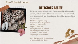 precolonial period and during colonial period | PPTX
