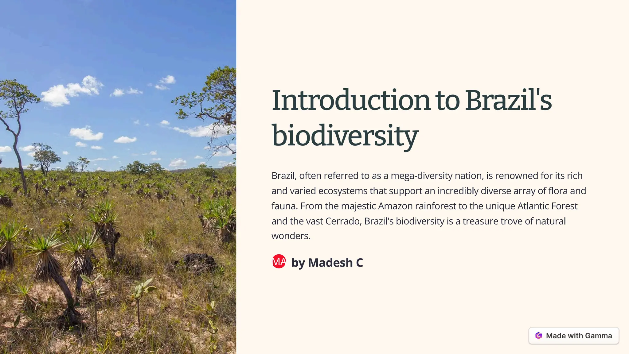 Introduction to Brazil's biodiversity... | PDF