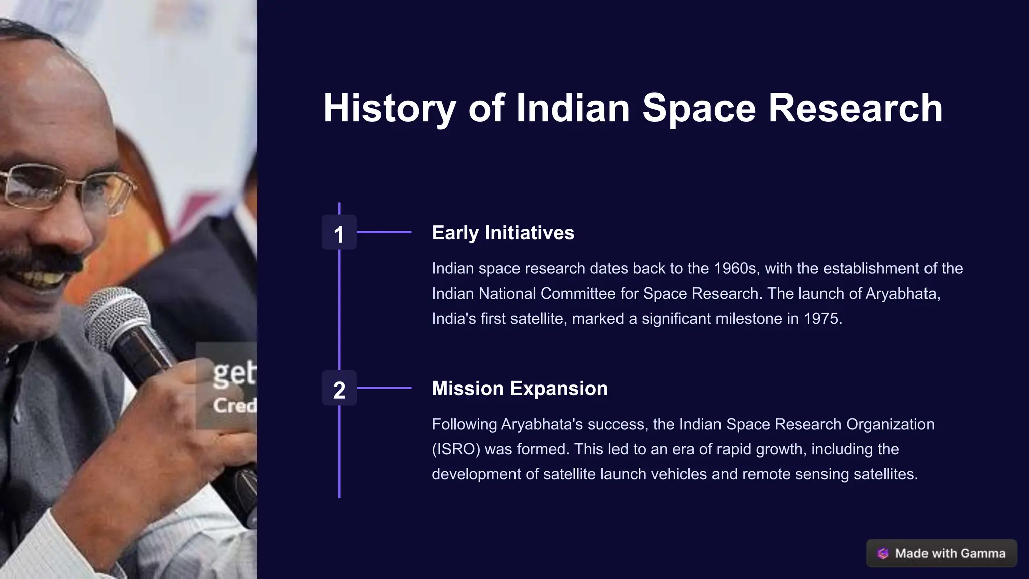 A presentation of a brief history of Isro | PPTX