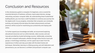 Computer Basics for Begineers pdf useful fro learn | PPT