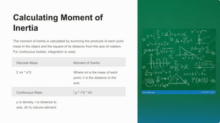 A ppt on kinesiology & biomechanics subject, topic is moment of inertia ...