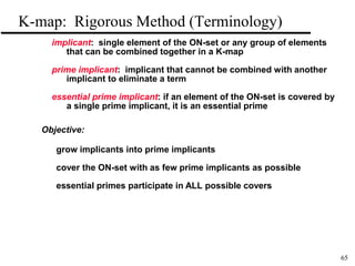 Creating On Sets and Off Sets (Karnaugh Maps) | PPT