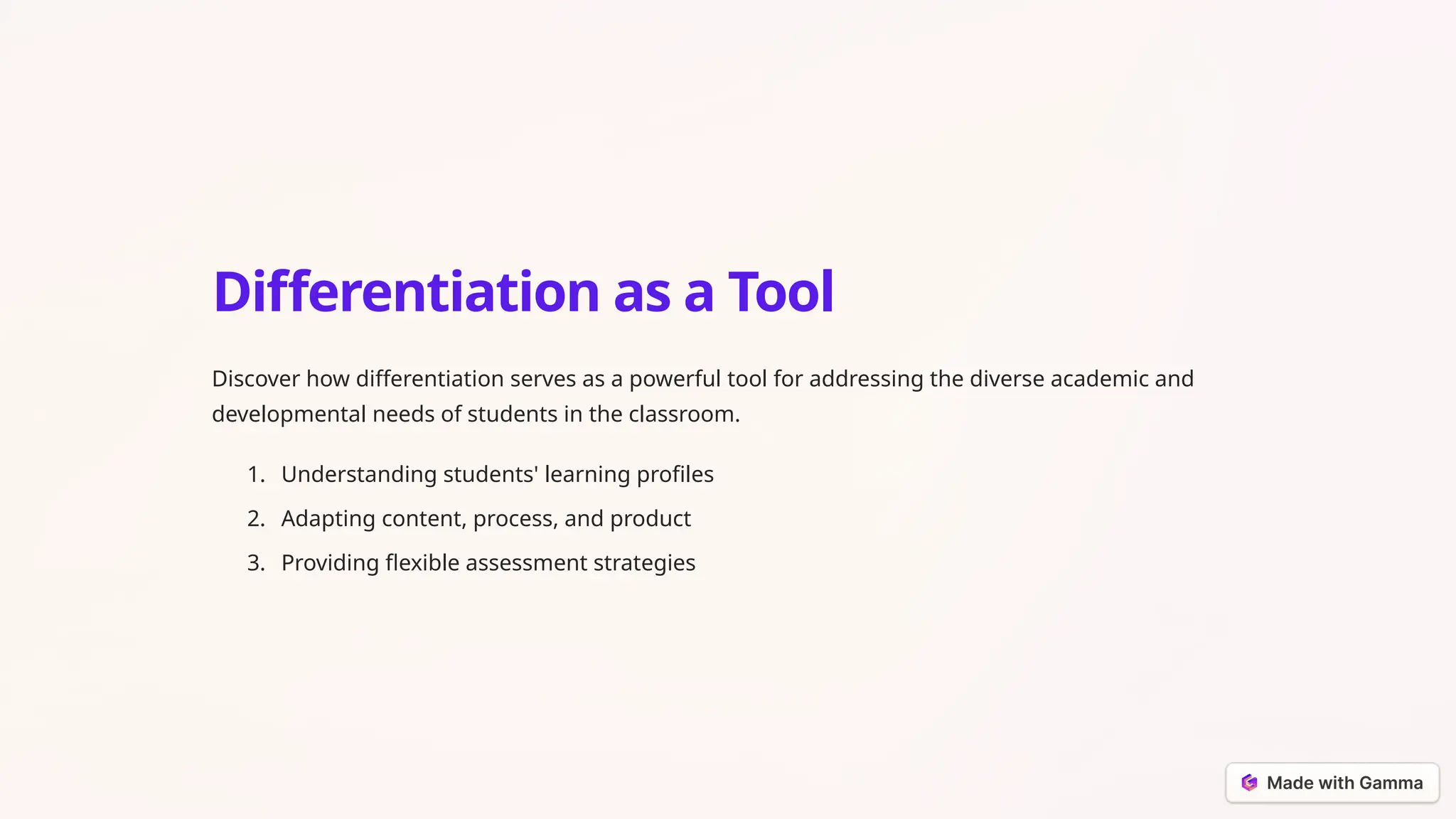 inclusion and differentiation in th. ppt | PPTX