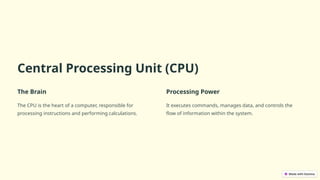 Computer system components in Information Technology | PPT