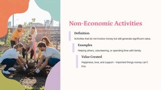 The Value of Work: Economic & Non-Economic Activities/6th class new ...