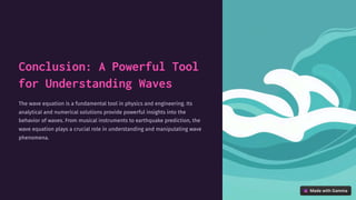 Modelling and solution of wave equation ppt | PDF