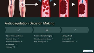 Deep vein thrombosis mangment and Prophylaxis update | PPTX