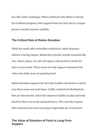 Building Resilience: How to Donate for Livelihood Program That Uplifts ...