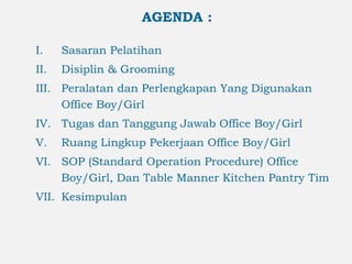 Training OB and pantry and table mannerr | PPT