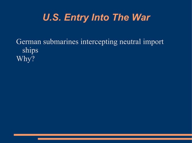 U.S. Entry into WWI | PPT