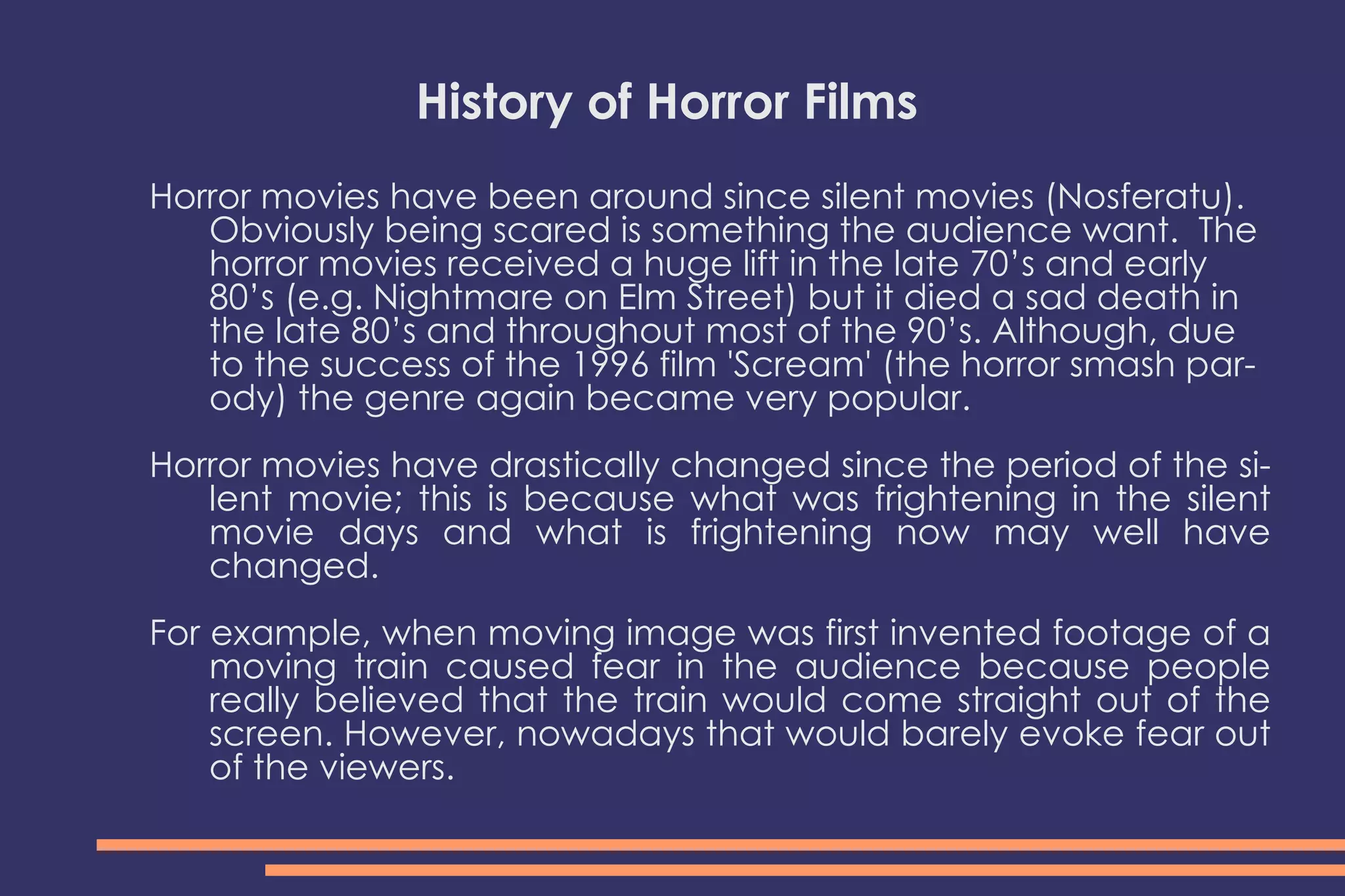 Researching the Horror Genre | PPT