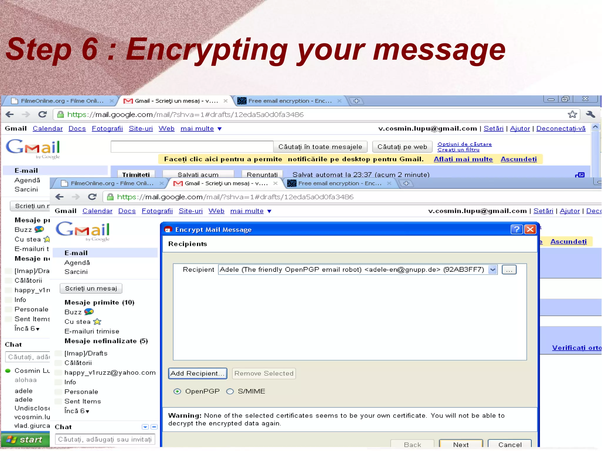 Encrypting emails using Kleopatra PGP | PPT