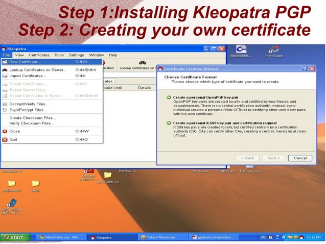 Encrypting emails using Kleopatra PGP | PPT