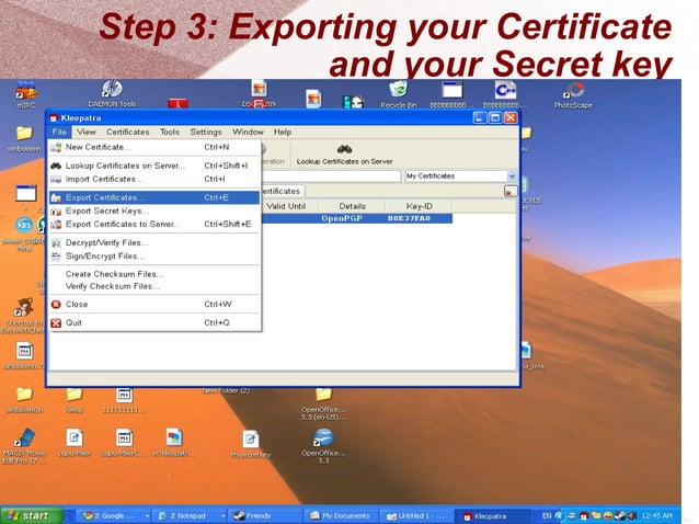 Encrypting emails using Kleopatra PGP | PPT