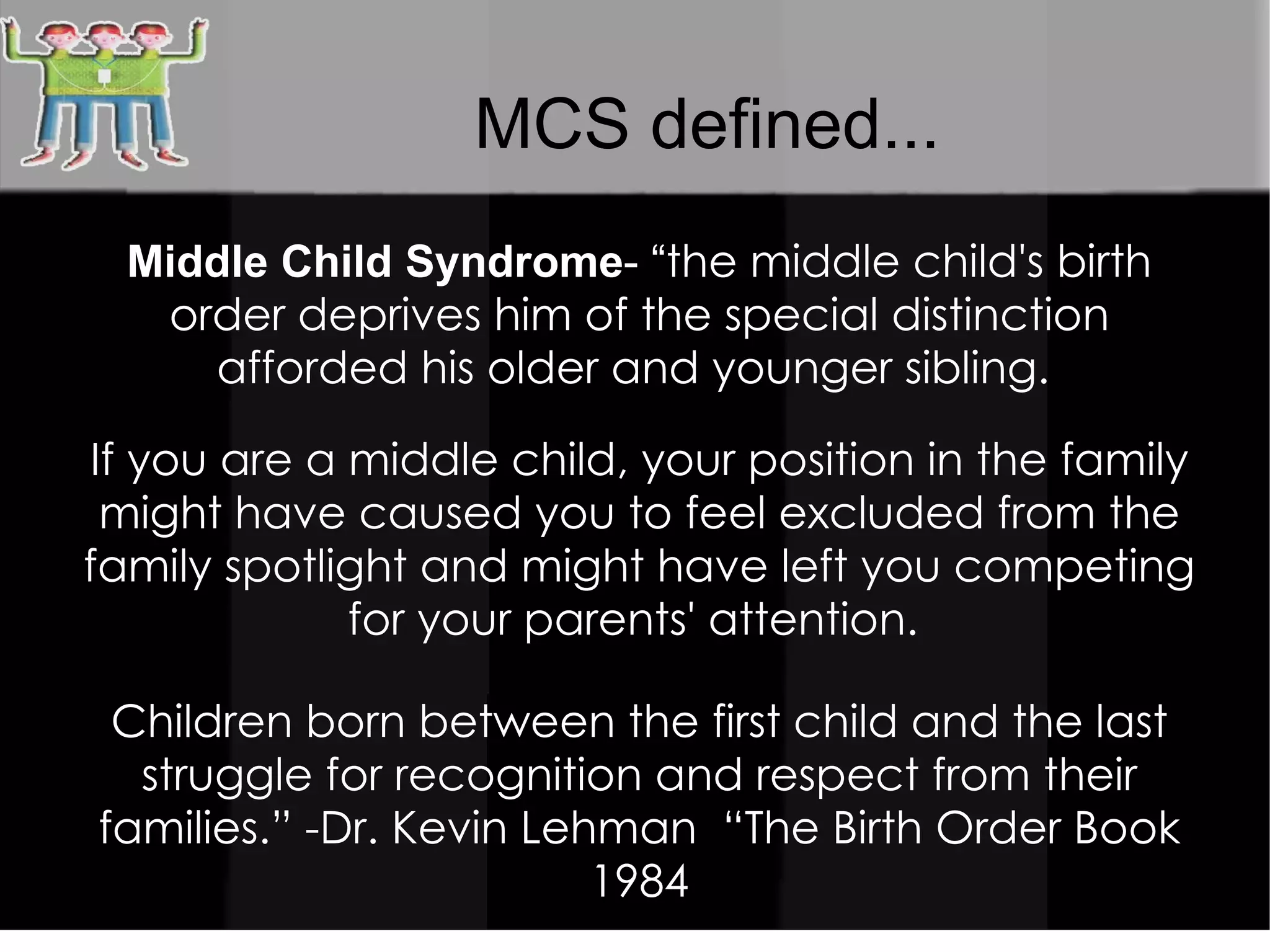 Middle Child Syndrome Informative Speech | ODP