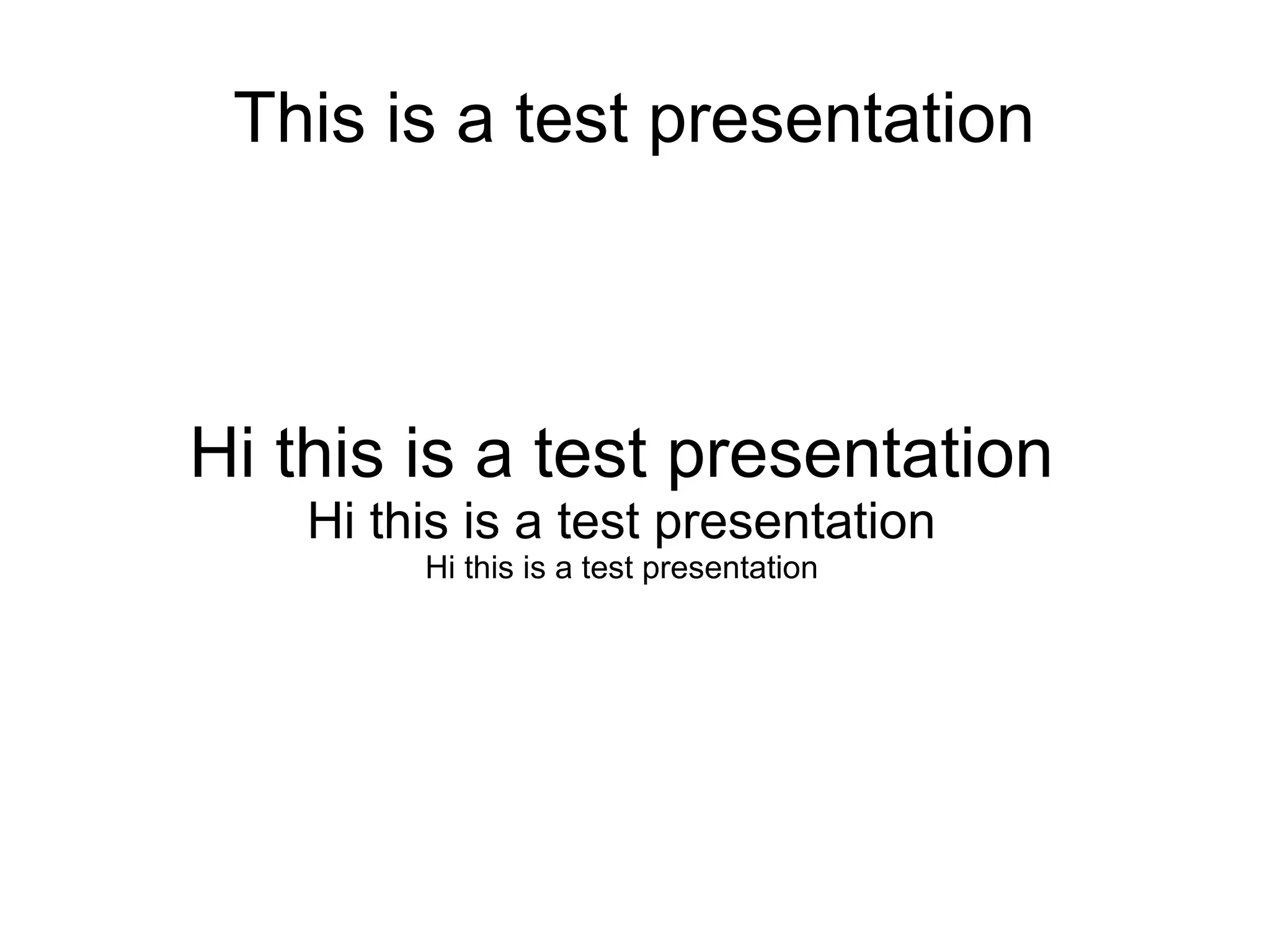 Test Presentation | ODP