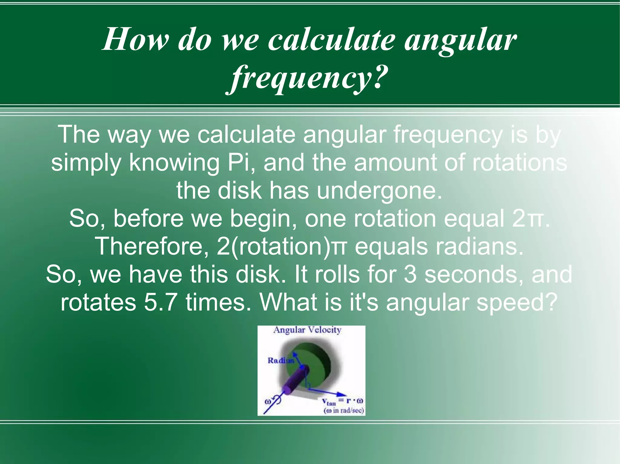 Physics Concept no. 2 - Angular Frequency | ODP
