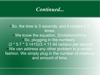 Physics Concept no. 2 - Angular Frequency | ODP