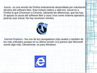 los navegadores de internet | ODP