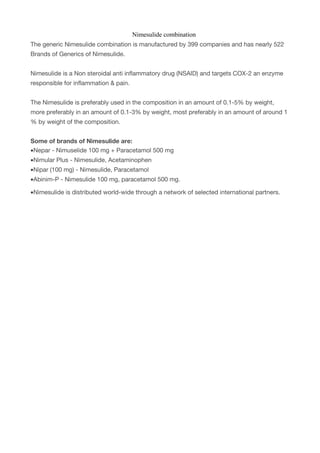 Nimesulide combination | PDF