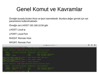 Bilgi Sistemleri Güvenliği Metasploit | PPT
