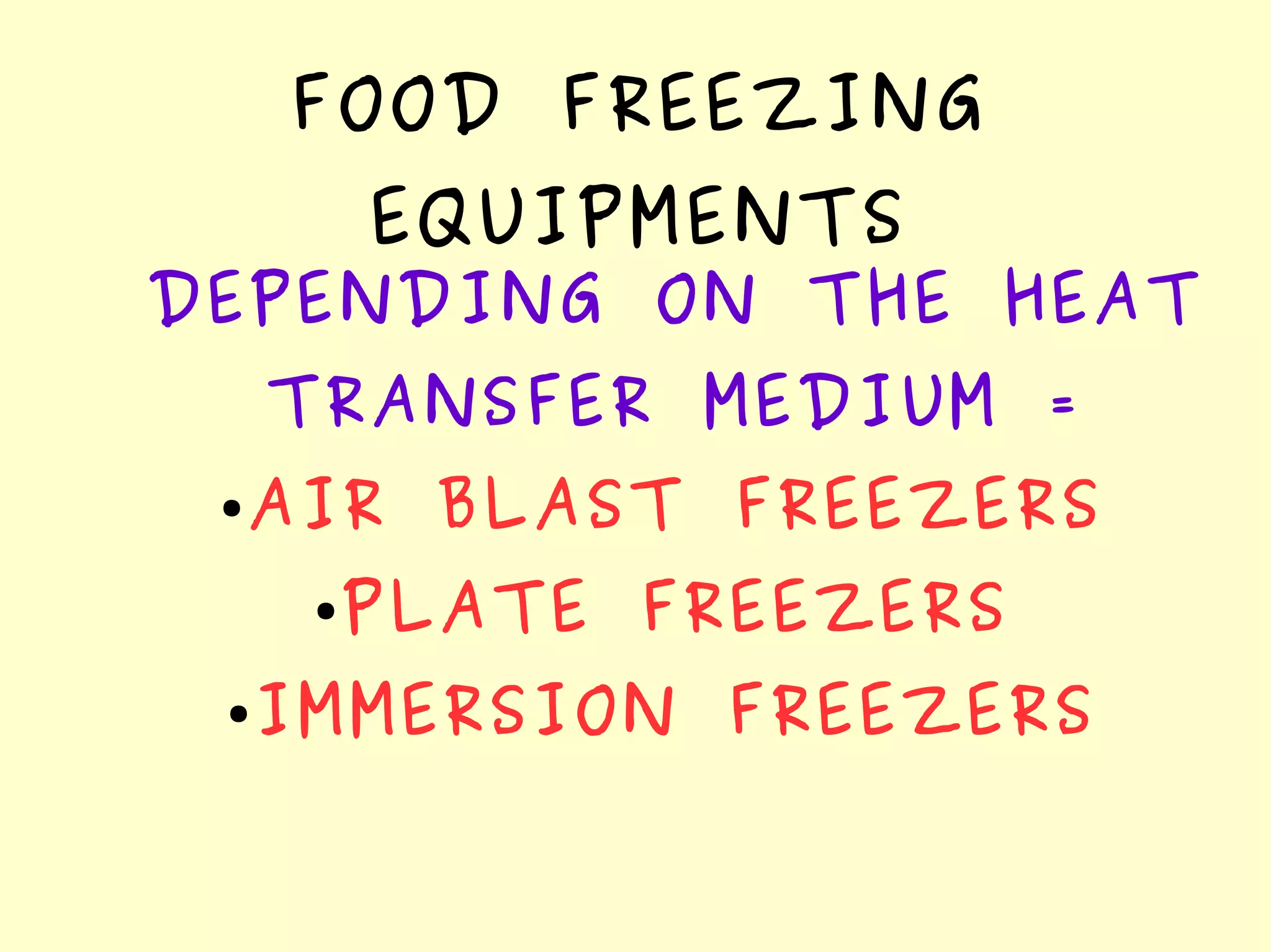 Design Of Freezing Equipments in Food Industry. | ODP