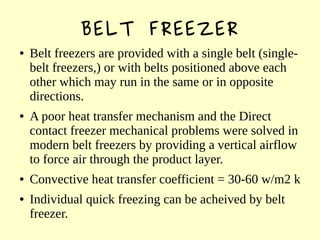 Design Of Freezing Equipments in Food Industry. | ODP