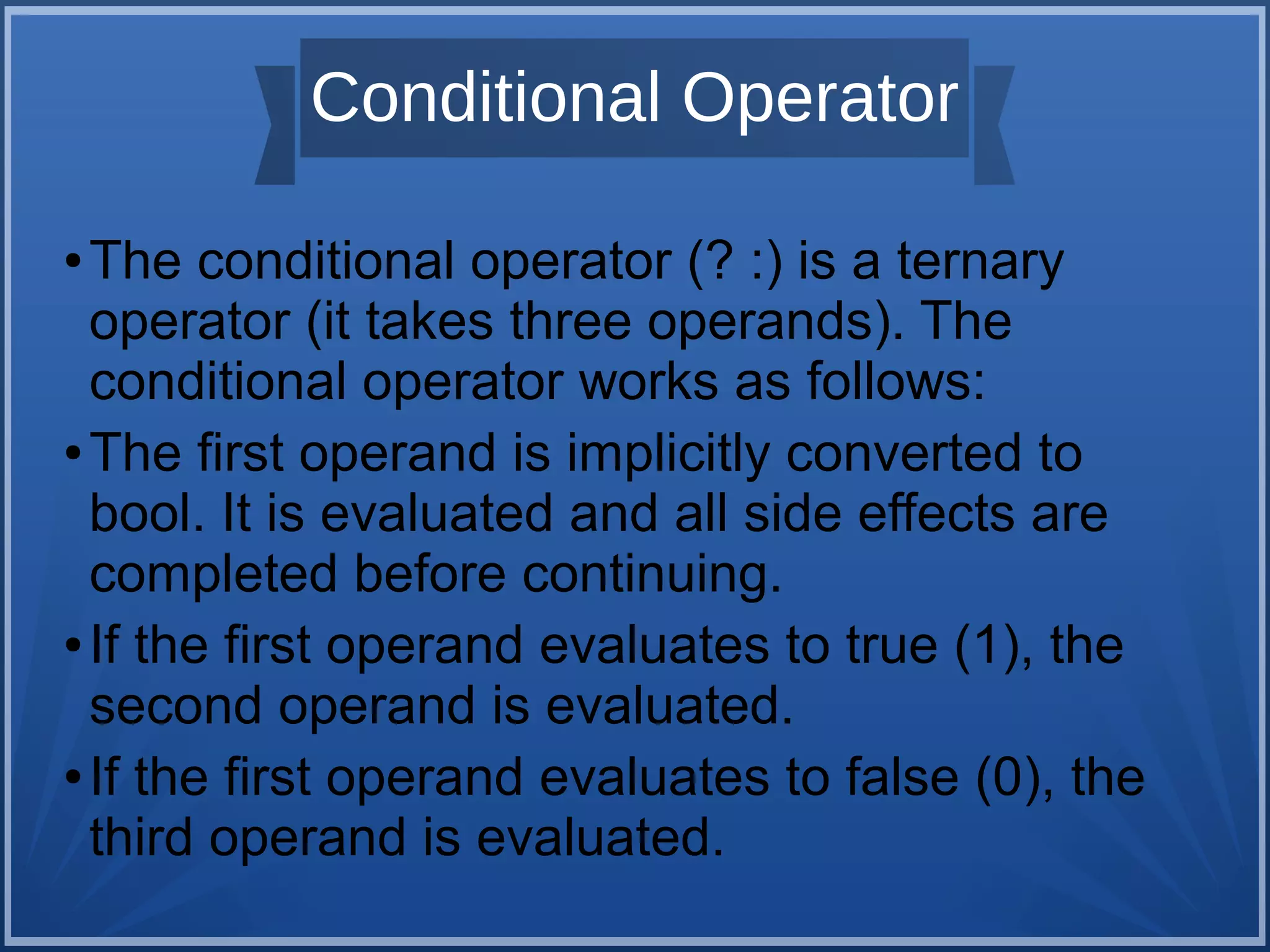 Operators In C Ppt