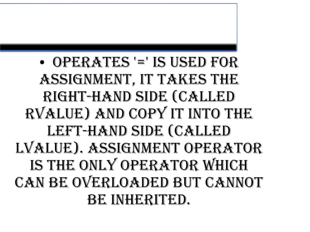 operators in c++ | ODP