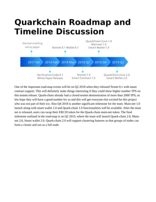 Quarkchain Roadmap and Timeline Discussion
