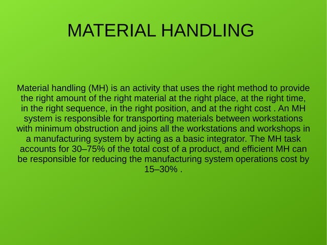 material handling | PPT
