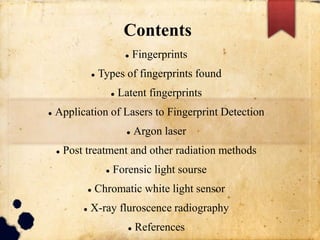 FINGERPRINTS | PPTX | Skin and Dermatology | Diseases and Conditions