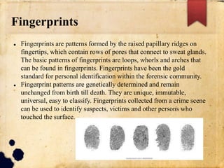 FINGERPRINTS | PPTX | Skin and Dermatology | Diseases and Conditions