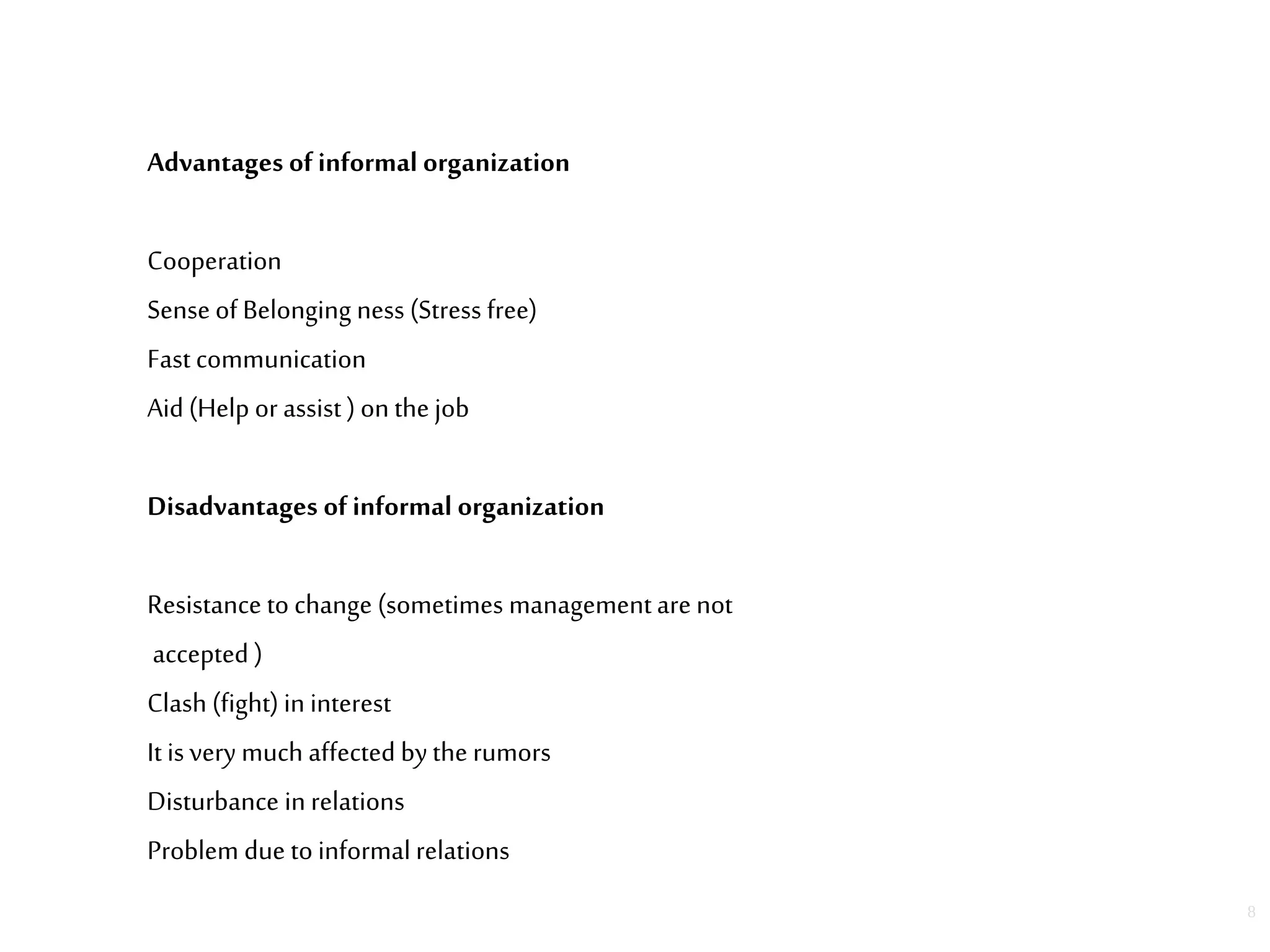 informal and formal organization | PPT