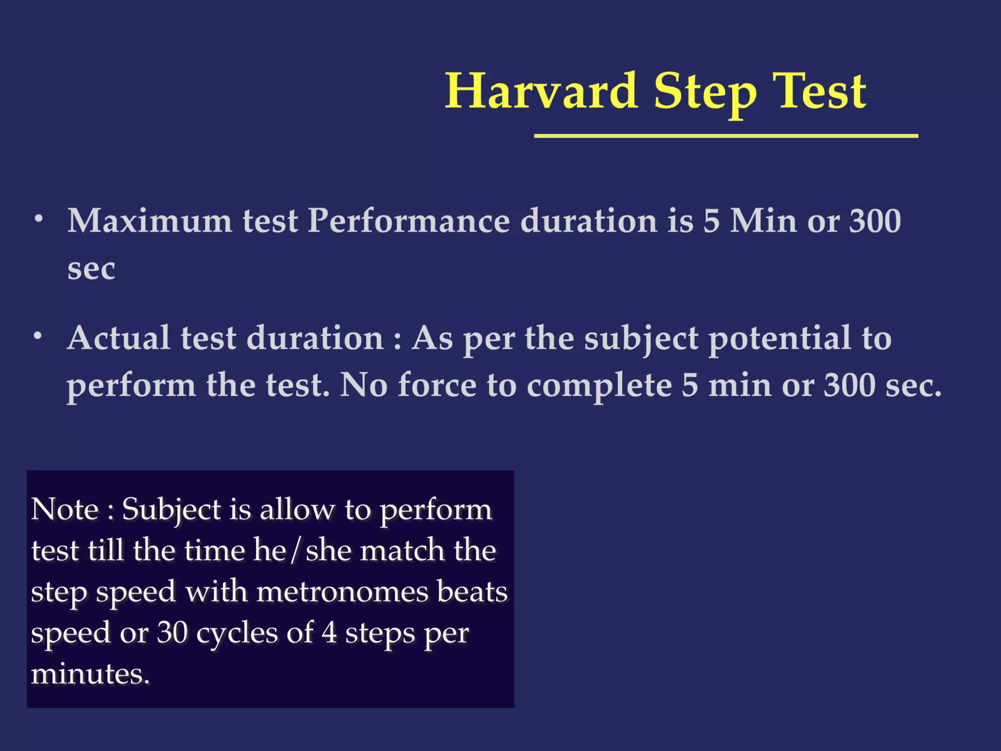 Harvard Step Test | PDF