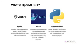 OpenAI GPT For Python Developers | PDF | Computer Software and ...